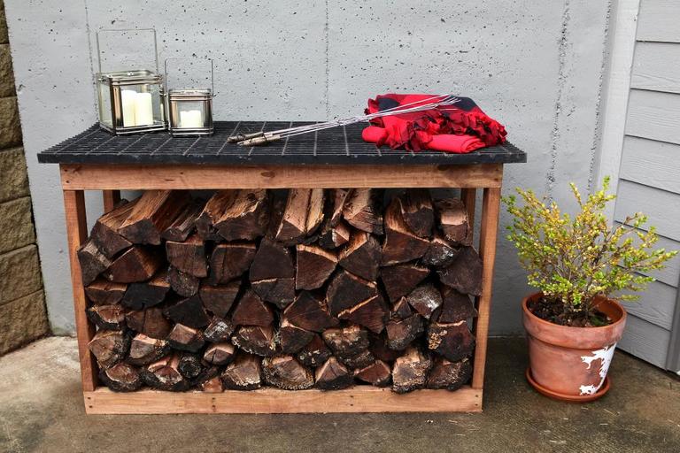 14 Easy and Simple DIY Outdoor Firewood Storage Rack Ideas | SawsHub