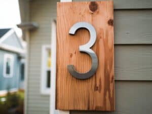 14 Creative Wood Home Address Signs to Add Curb Appeal | SawsHub