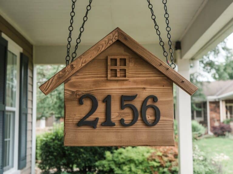 14 Creative Wood Home Address Signs to Add Curb Appeal | SawsHub