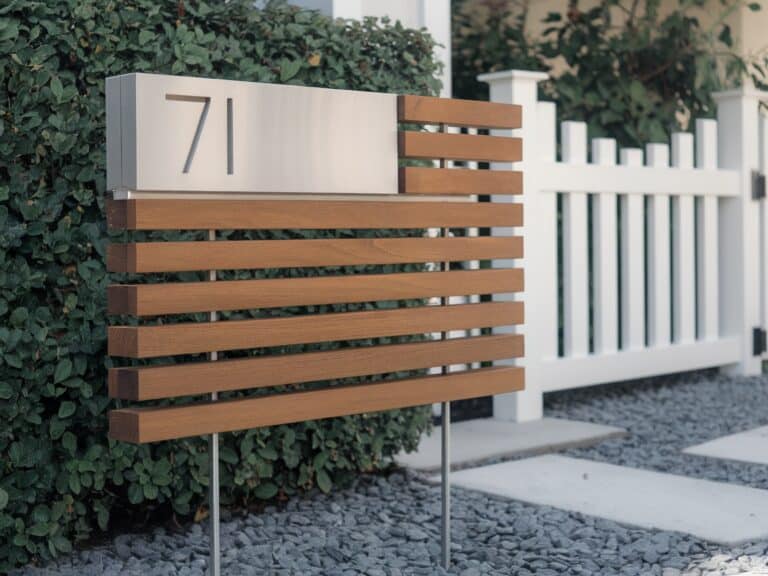14 Creative Wood Home Address Signs to Add Curb Appeal | SawsHub